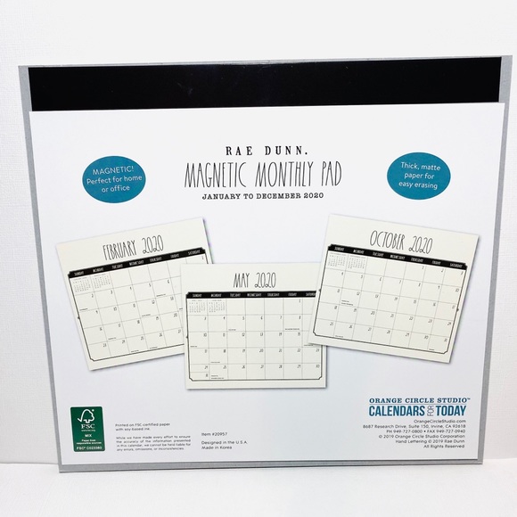 Rae Dunn | Office | Nwt Rae Dunn 220 Magnetic Calendar | Poshmark